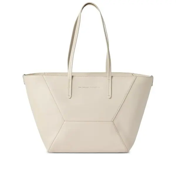 Brunello Cucinelli Neutrals Tote Bags - Cream