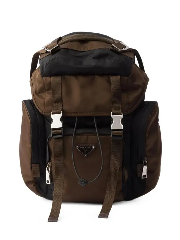 Prada Two-tone Re-nylon Backpack - Black