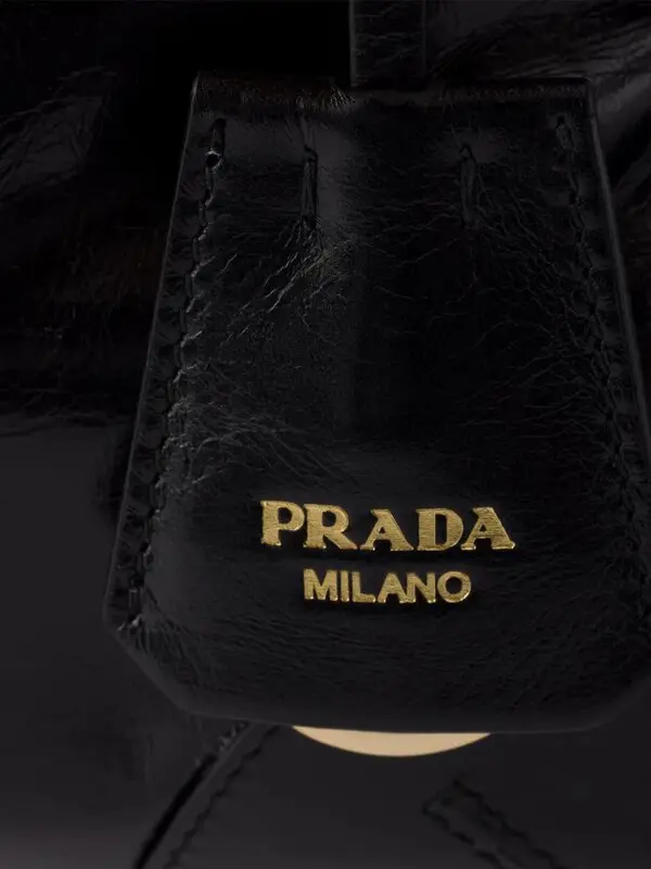 Prada Bonnie Small Leather Handbag - Black