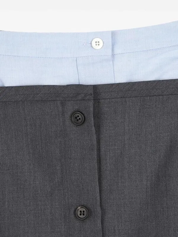 Prada Cotton Midi Skirt - Gray