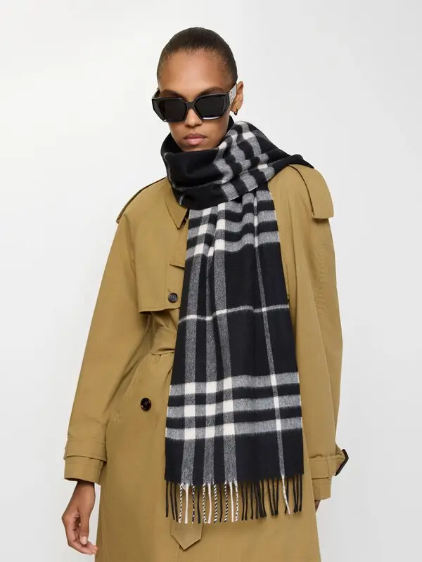 Burberry Check Cashmere Scarf