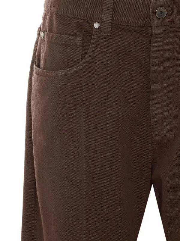 Brunello Cucinelli Cotton Pants - Brown