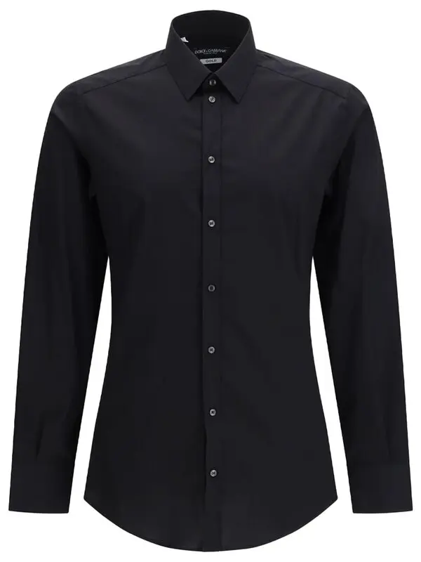 Dolce & Gabbana Stretch-poplin Shirt - Black