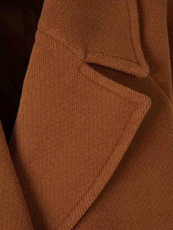 Chloé Wool Herringbone Short Coat