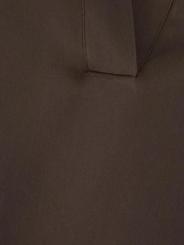 TOM FORD Peach-feel Silk Satin Polo - Brown