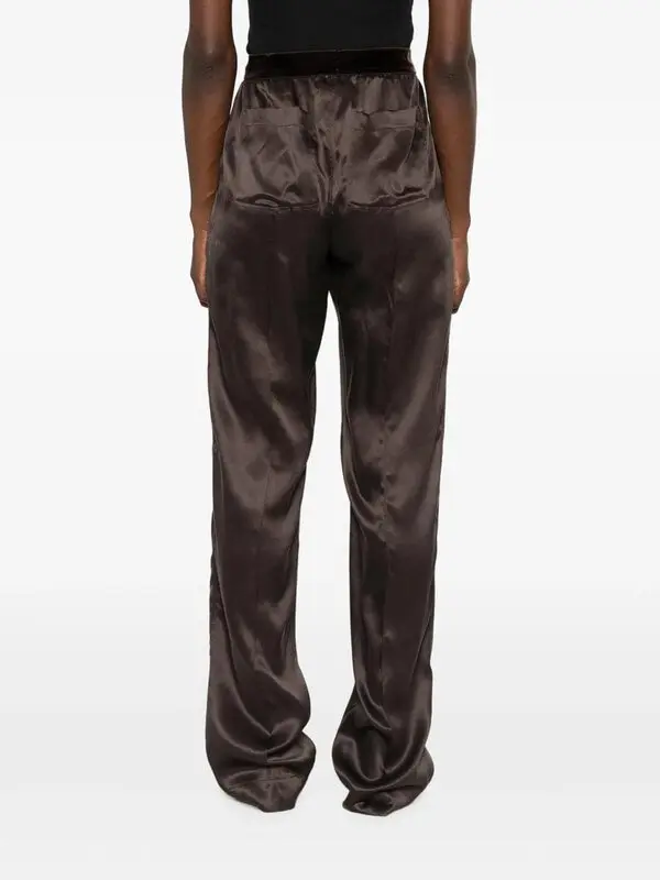 TOM FORD Peach-feel Silk Satin Pj Pants - Brown