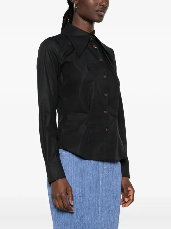 VIVIENNE WESTWOOD Cotton Orb-embroidered Shirt - Black