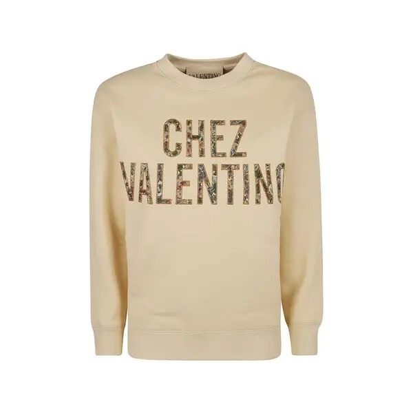 Valentino Garavani Neutrals Tops Sweatshirts - Cream