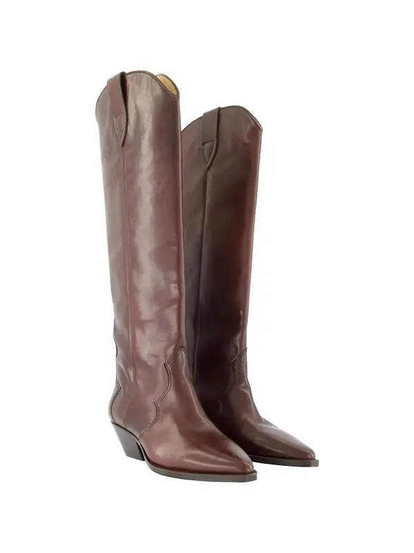 Isabel Marant Étoile Denvee Leather High Boots - Red