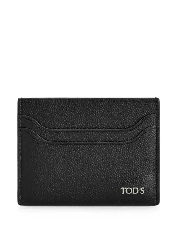 TOD'S Leather Card Holder - Black