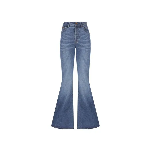 Chloé Cotton Denim Flared Jeans