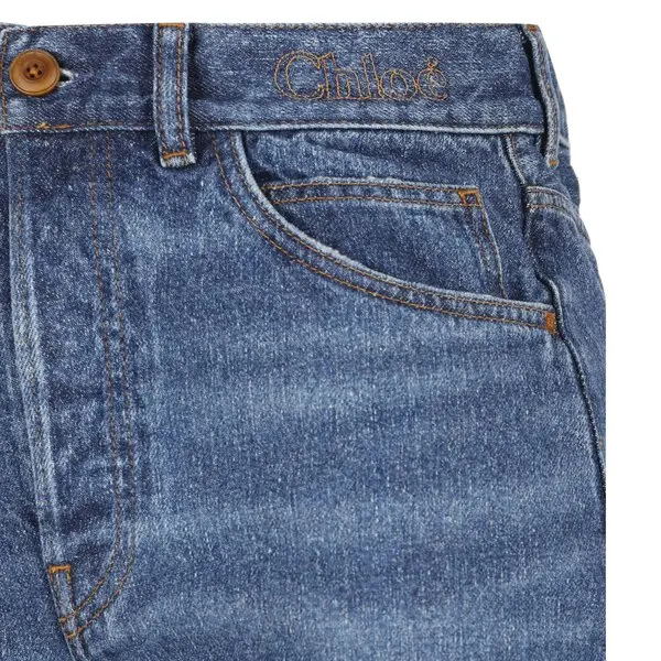 Chloé Cotton Denim Flared Jeans