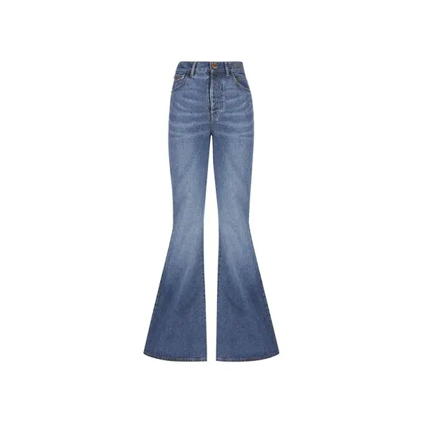 Chloé Cotton Denim Flared Jeans