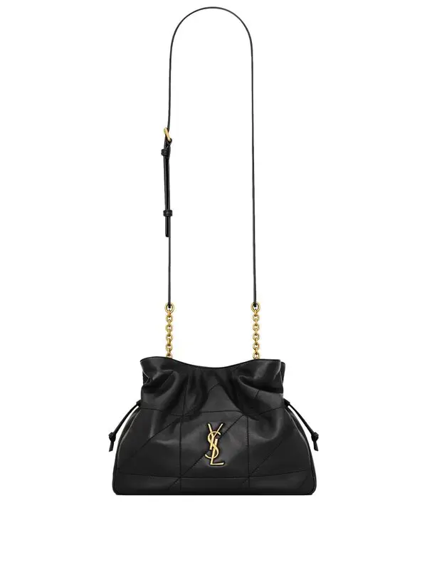 Saint Laurent Jamie Shoulder Pouch In Lambskin - Black