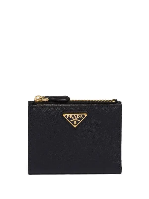 Prada Portafoglio Piccolo In Saffiano - Black