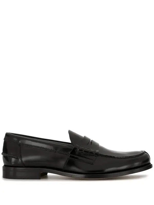 TOD'S Semi-shiny Leather Penny Loafers