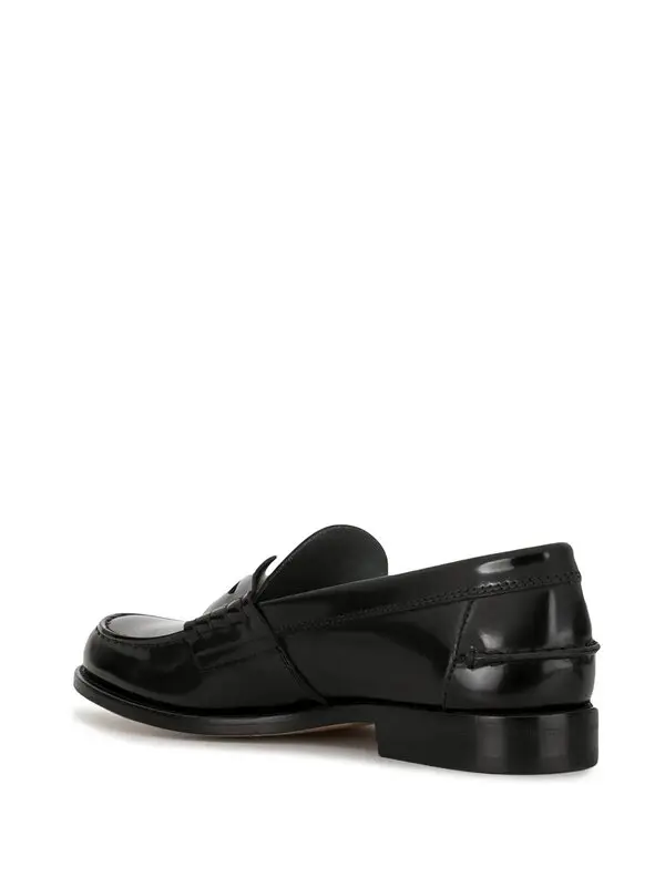 TOD'S Semi-shiny Leather Penny Loafers