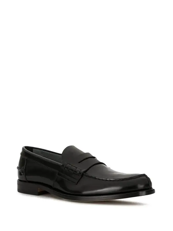 TOD'S Semi-shiny Leather Penny Loafers - Black
