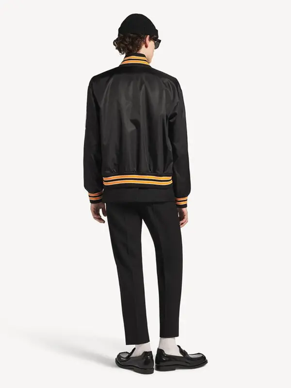 Balenciaga Varsity Jacket In Bomber Twill - Black
