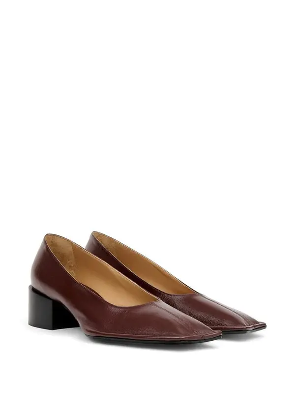 MAISON MARGIELA Piped Shiny Nappa Leather Pump - Brown
