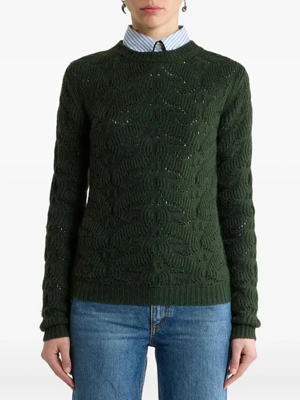 Etro Wool-blend Sweater With Paisley Detailing