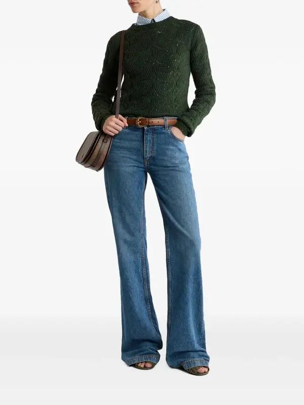 Etro Wool-blend Sweater With Paisley Detailing