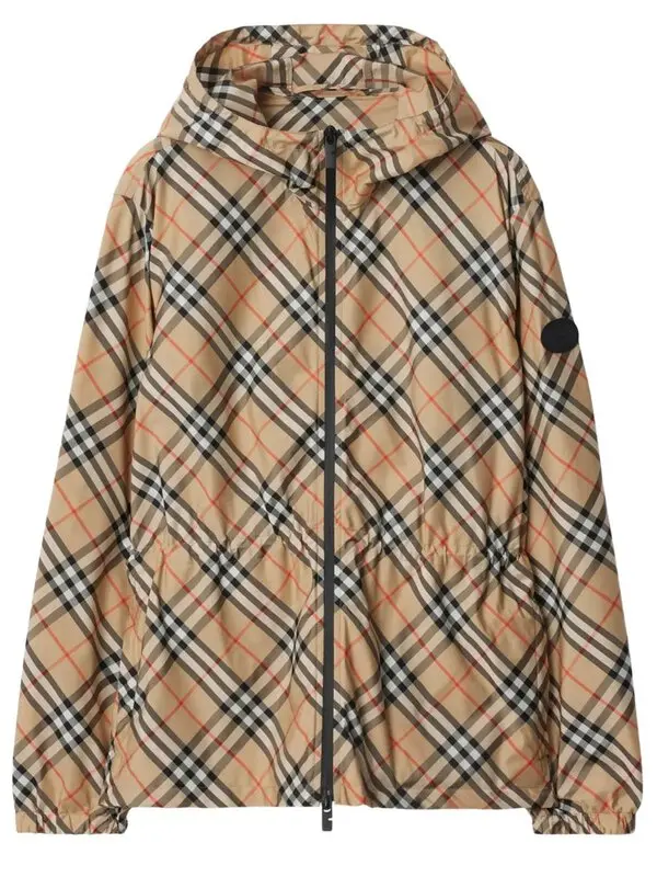 Burberry Check Jacket - Brown