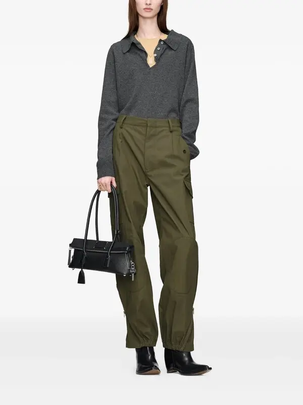 MAISON MARGIELA Draped Collar Wool Polo Sweater