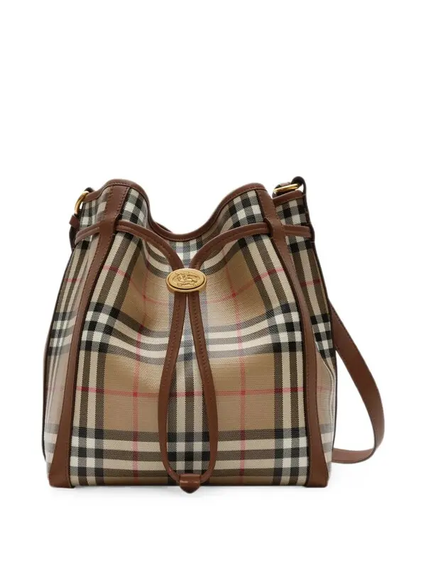 Burberry Cotton Bucket Bag - Brown