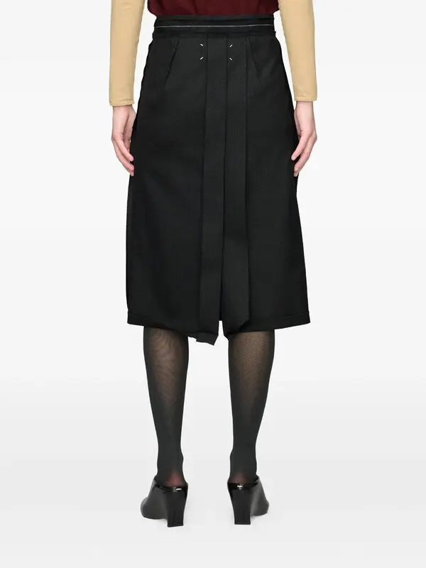 MAISON MARGIELA Reversed Wool Midi Skirt - Gray