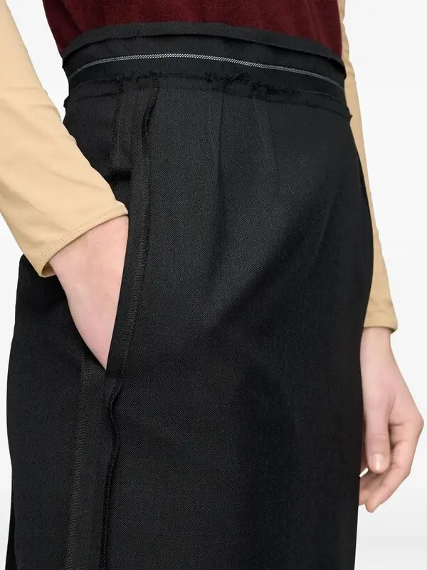 MAISON MARGIELA Reversed Wool Midi Skirt - Gray