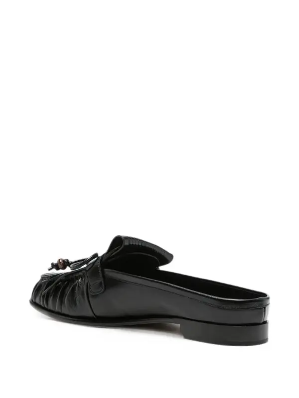 Fendi Leather Sabots - Black
