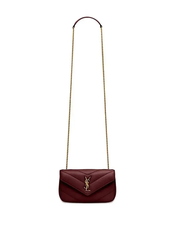 Saint Laurent Loulou Mini Lambskin Bag - Red