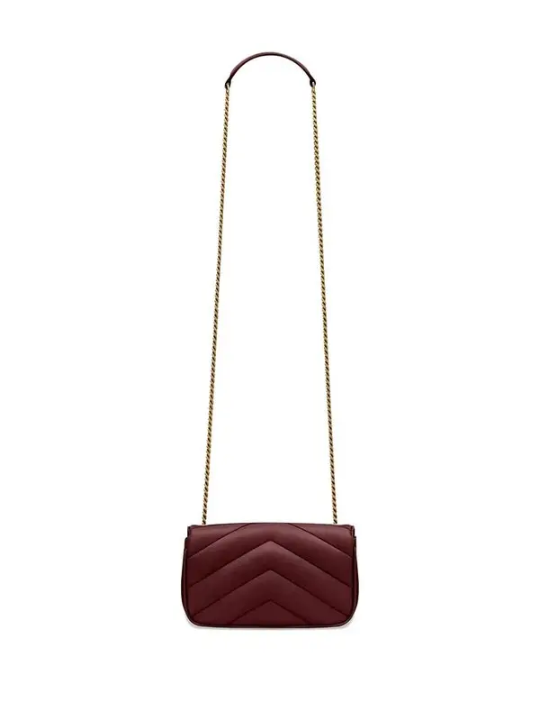 Saint Laurent Loulou Mini Lambskin Bag - Red