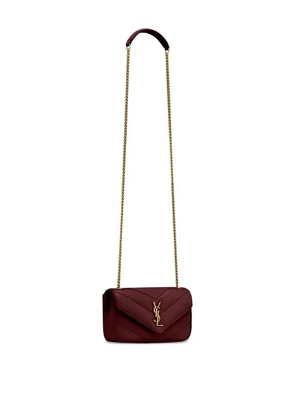 Saint Laurent Loulou Mini Lambskin Bag - Red
