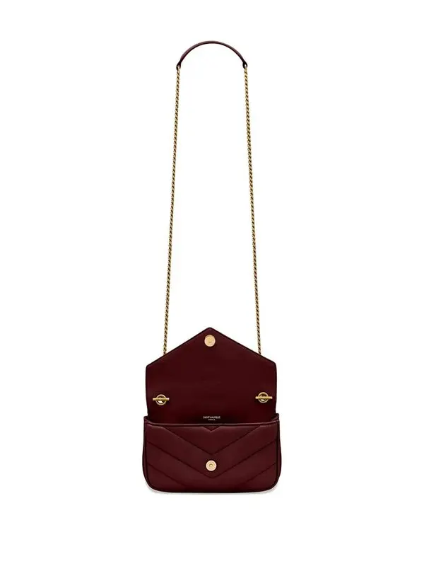 Saint Laurent Loulou Mini Lambskin Bag - Red