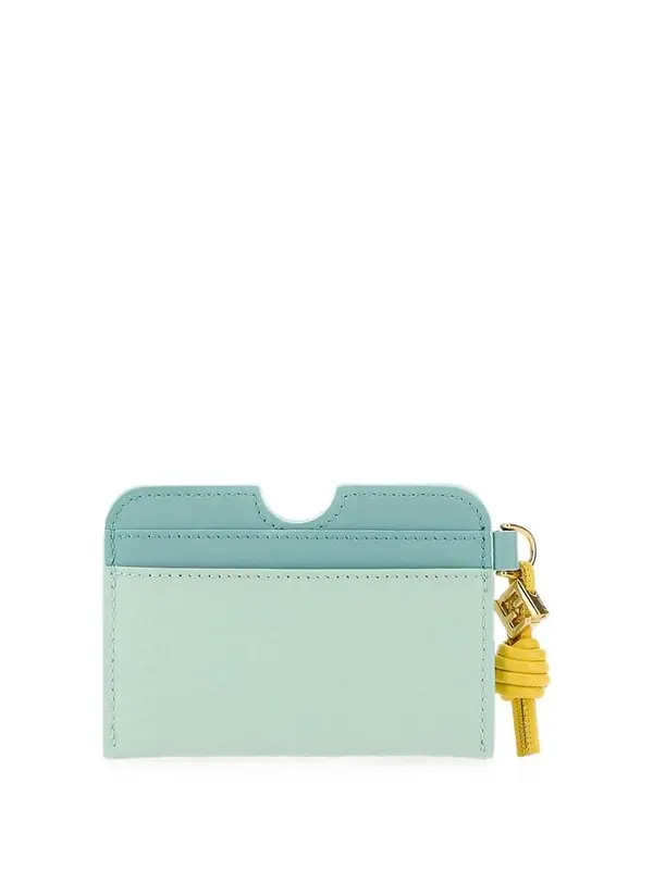 Fendi Ff Diamonds Leather Card Case - Green