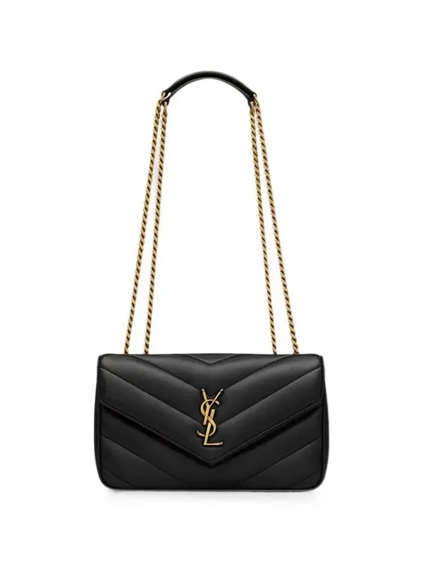 Saint Laurent Loulou Small Bag In Matelassé Lambskin - Black