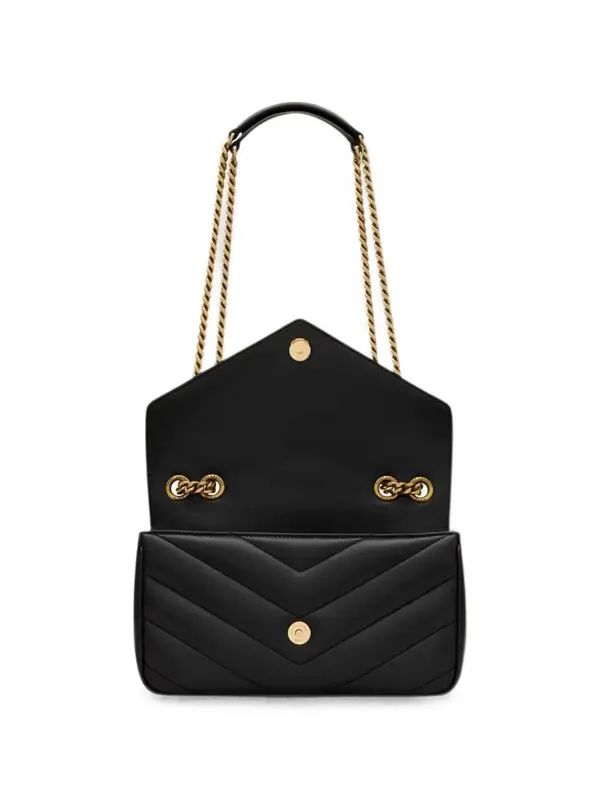 Saint Laurent Loulou Small Bag In Matelassé Lambskin - Black
