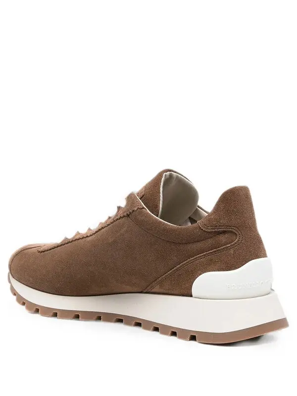 Brunello Cucinelli Suede Runners With Shiny Tab