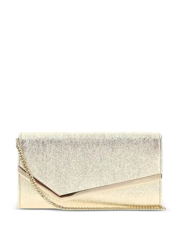JIMMY CHOO Emmie Platinum Ice Brilliance Fabric Clutch Bag - Silver
