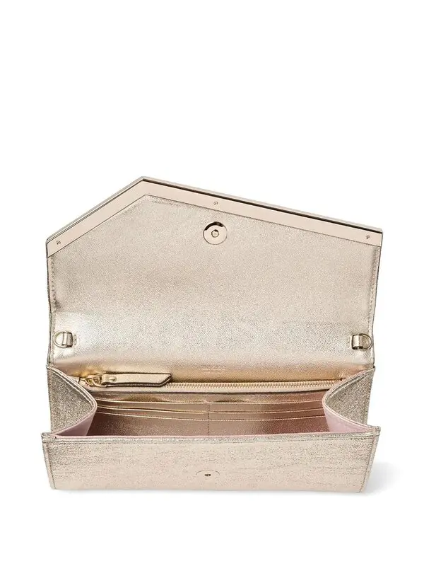 JIMMY CHOO Emmie Platinum Ice Brilliance Fabric Clutch Bag - Silver