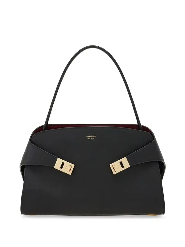 FERRAGAMO Hug Soft Shoulder Bag - Black