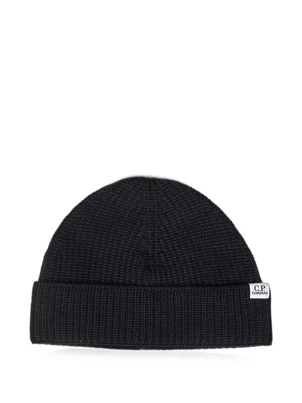 C.P. COMPANY Fisherman Beanie - Black
