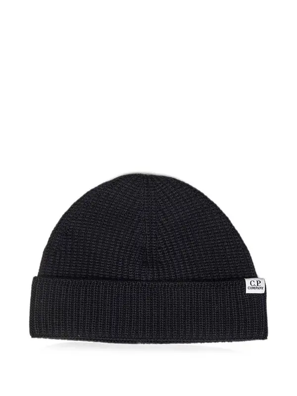 C.P. COMPANY Fisherman Beanie - Black