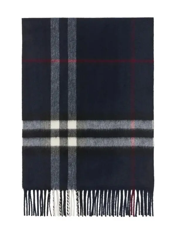 Burberry Giant Check Cashmere Scarf - Blue