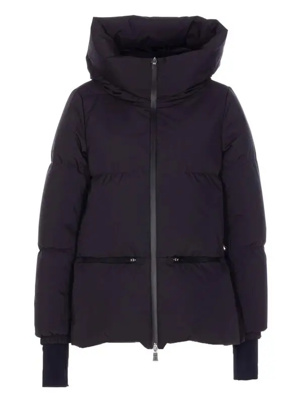 Herno 2layers Hooded Short Down Jacket - Black