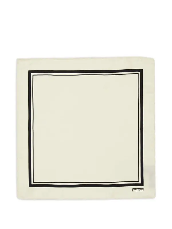 TOM FORD Tonal Frame Silk Pocket Square