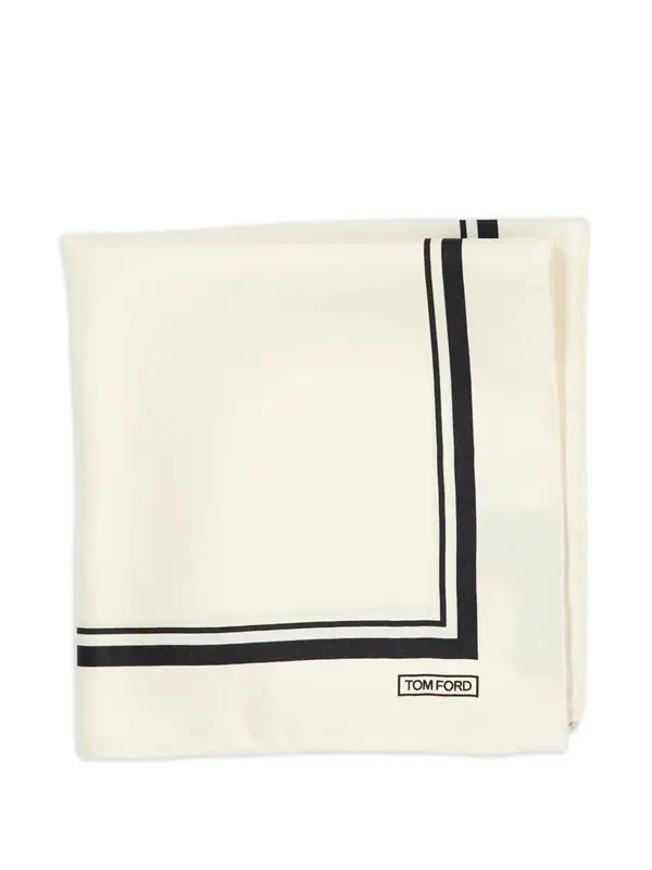 TOM FORD Tonal Frame Silk Pocket Square