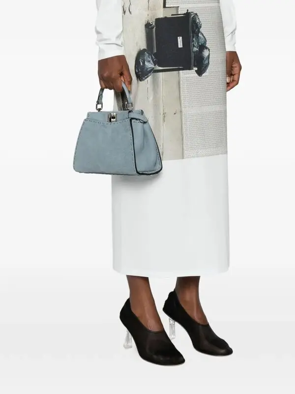 Fendi Peekaboo Iseeu Mini Suede Bag - Blue